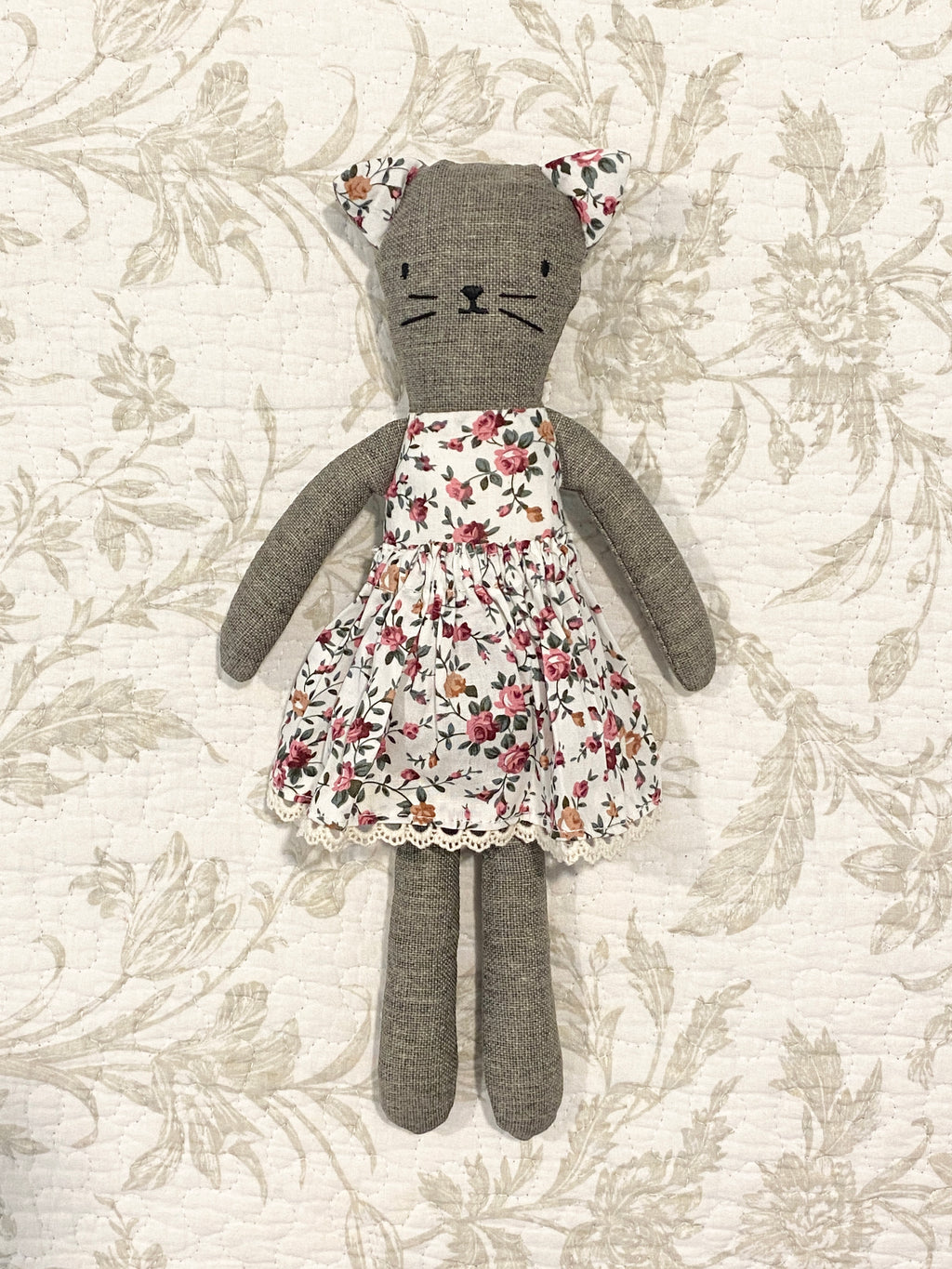 Violet the Cat - Red Vintage Floral – Miss Rose Sister Violet