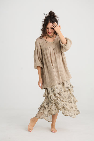 Angelica Linen gauze floral skirt. – Miss Rose Sister Violet
