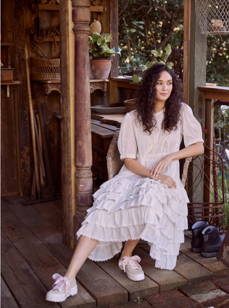 Clementine Dress, Alabaster White – Miss Rose Sister Violet